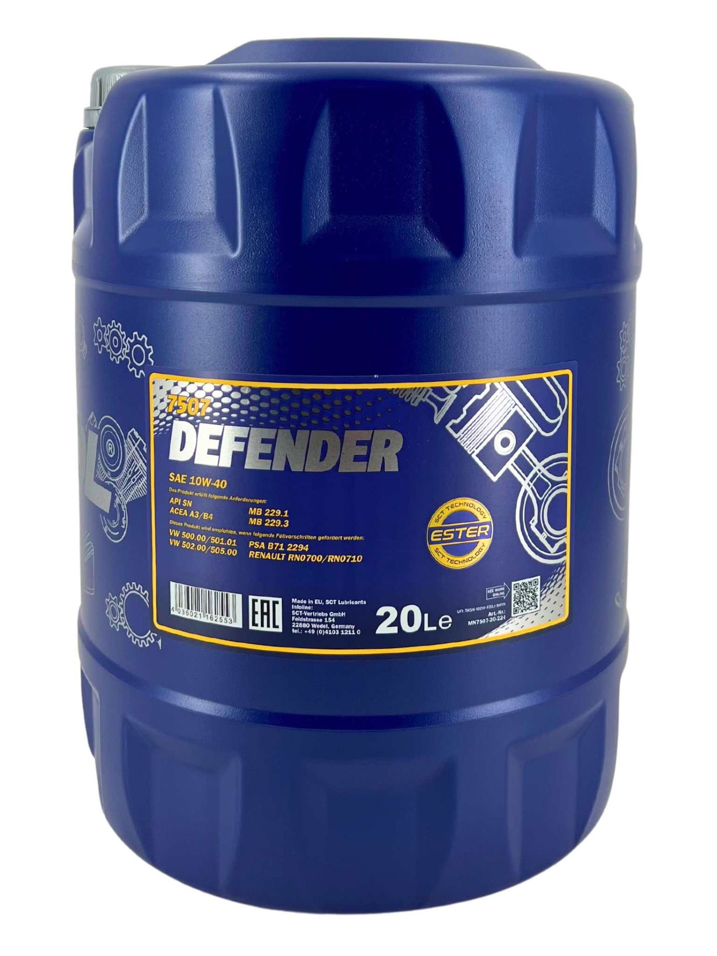 Mannol Defender 10W-40 | 20 Liter | 10W-40 | MN7507-20